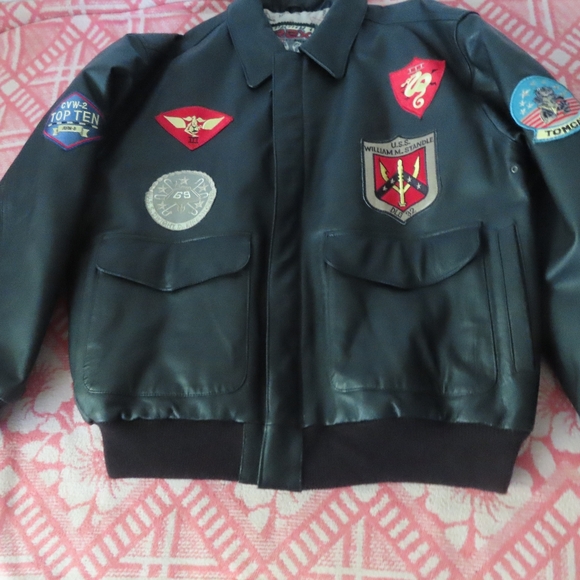 Avirex | Jackets & Coats | Vintage Avirex Top Gun Type G Brown Leather Flight Bomber Jacket L ...